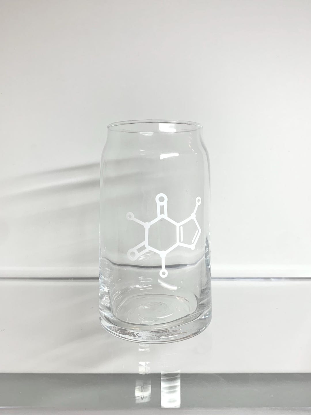 Caffeine Molecule Glass | 16 Oz Original Lab-ware | Science Themed ...