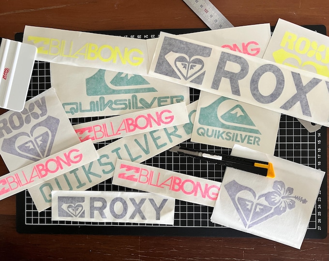 25/50 Vinyl Surf Stickers, Die Cut Decal Set, Waterproof Reusable ...