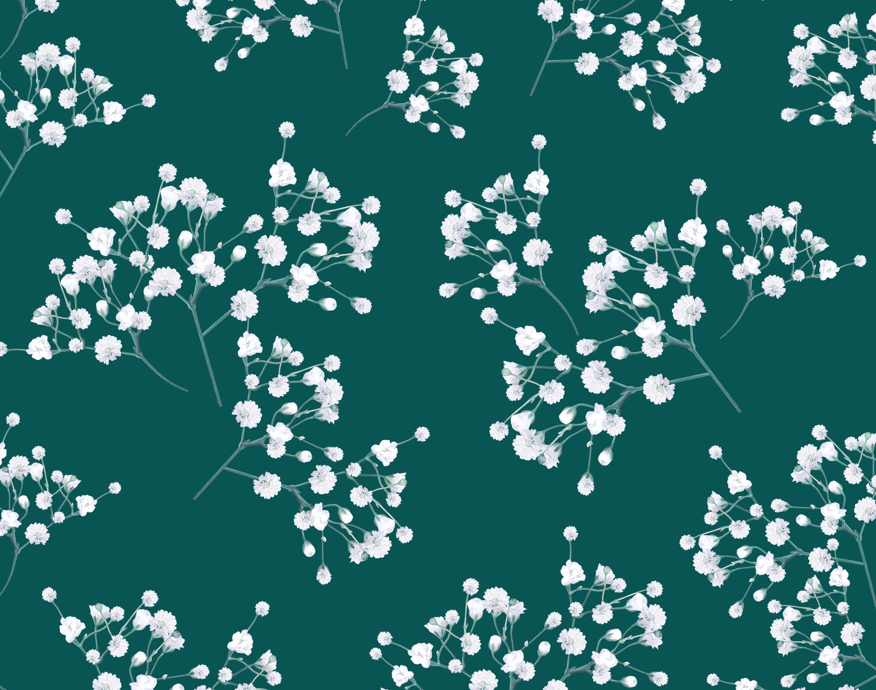 Transparent Seamless Pattern, Commercial License, Baby's Breath ...