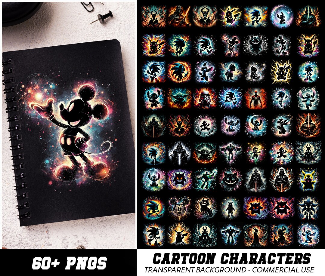 60 Cartoon Characters Png Bundle, Cartoon Png Sublimation, Cartoon ...