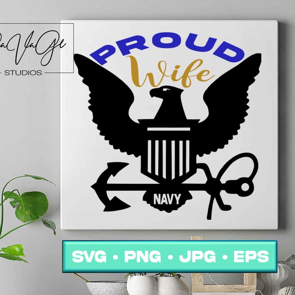 Proud Navy Wife Svg - Etsy