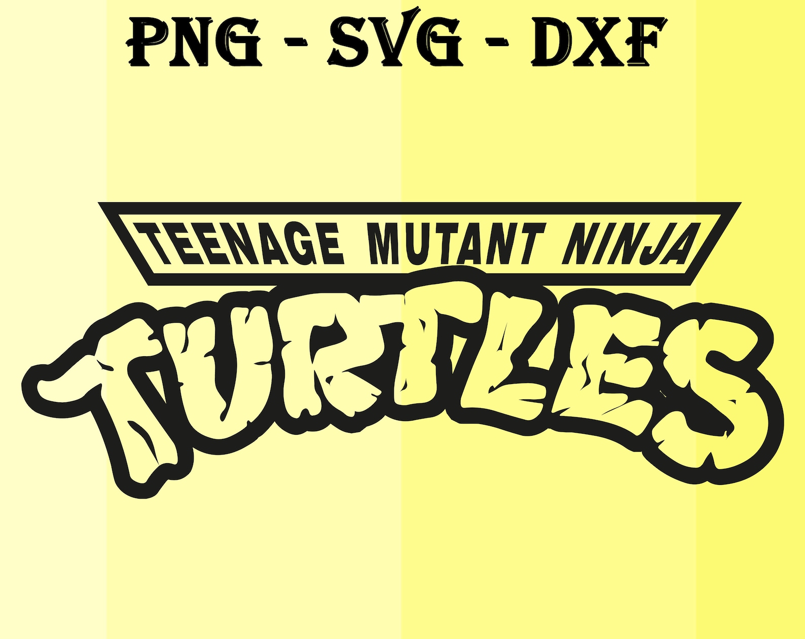 Teenage Mutant Ninja Turtles Logo svg dxf png Ninja Turtles | Etsy