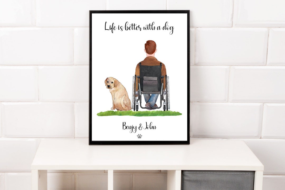 Personalised Guide Dog Owner Male OR Female Pet Wheelchair Disabled ...