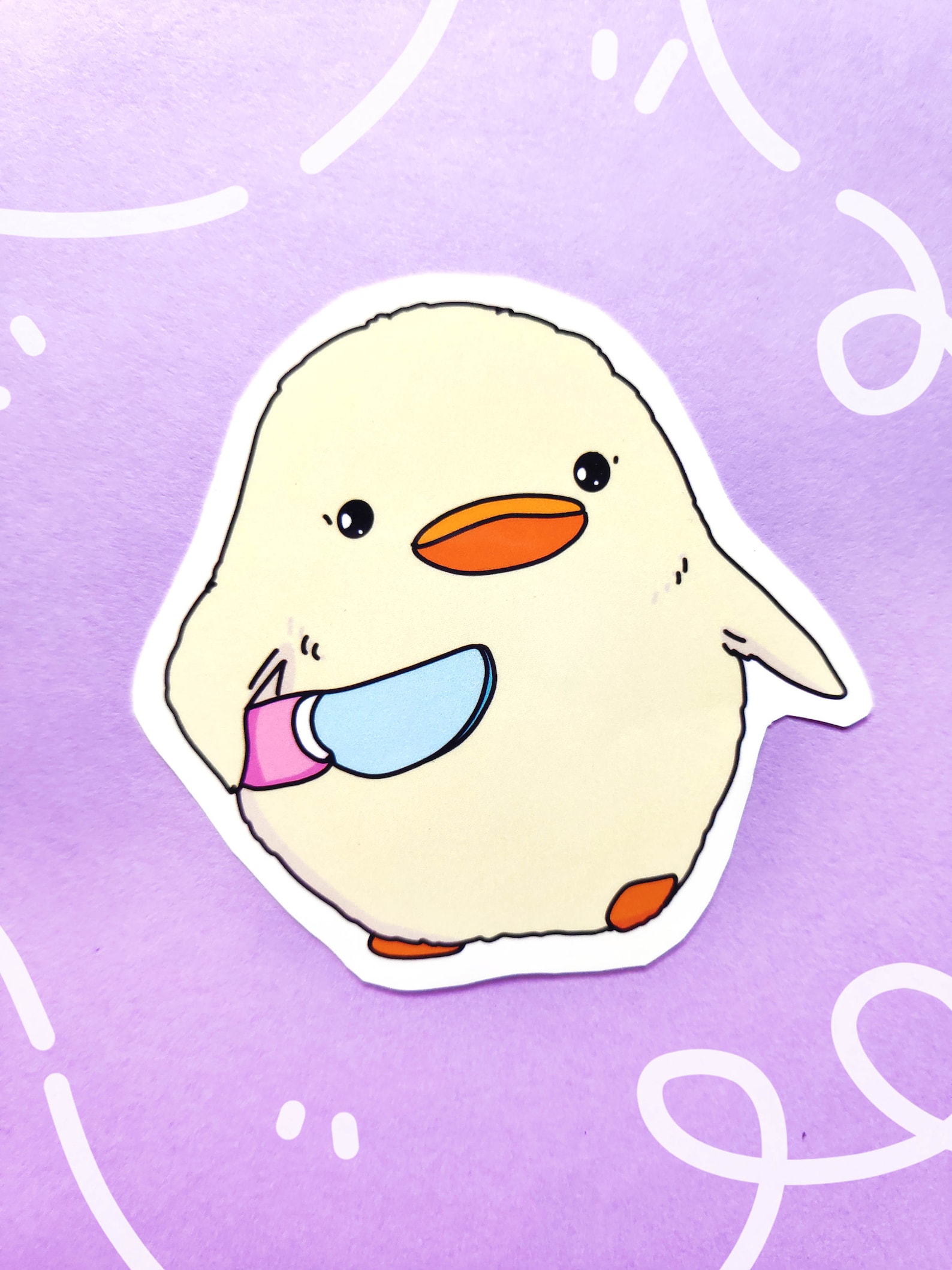 Lustige Ente mit Messer Aufkleber Entlein Aufkleber Huhn | Etsy