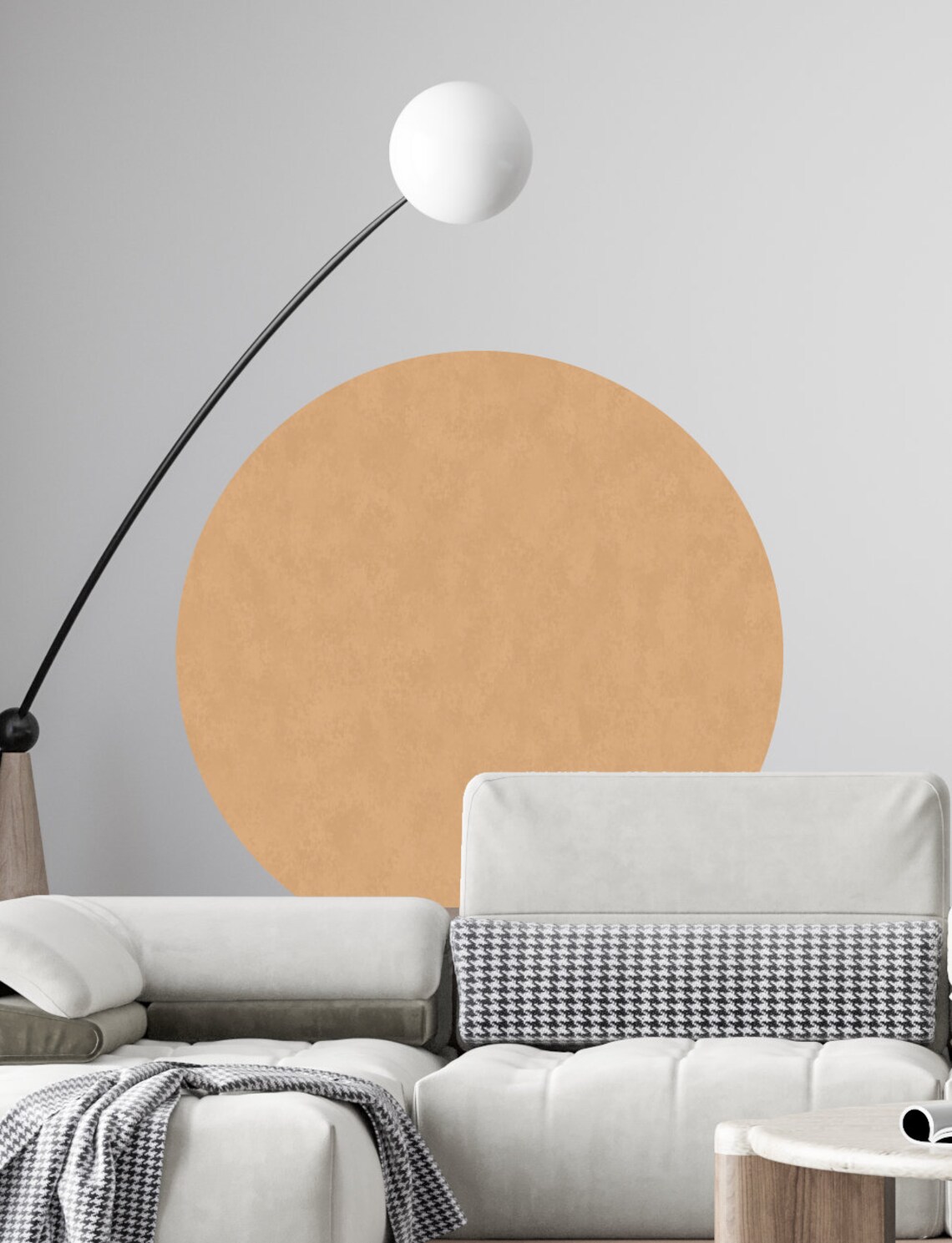 Circle Wall Decal Color Circle Textured Wall Sticker Color - Etsy