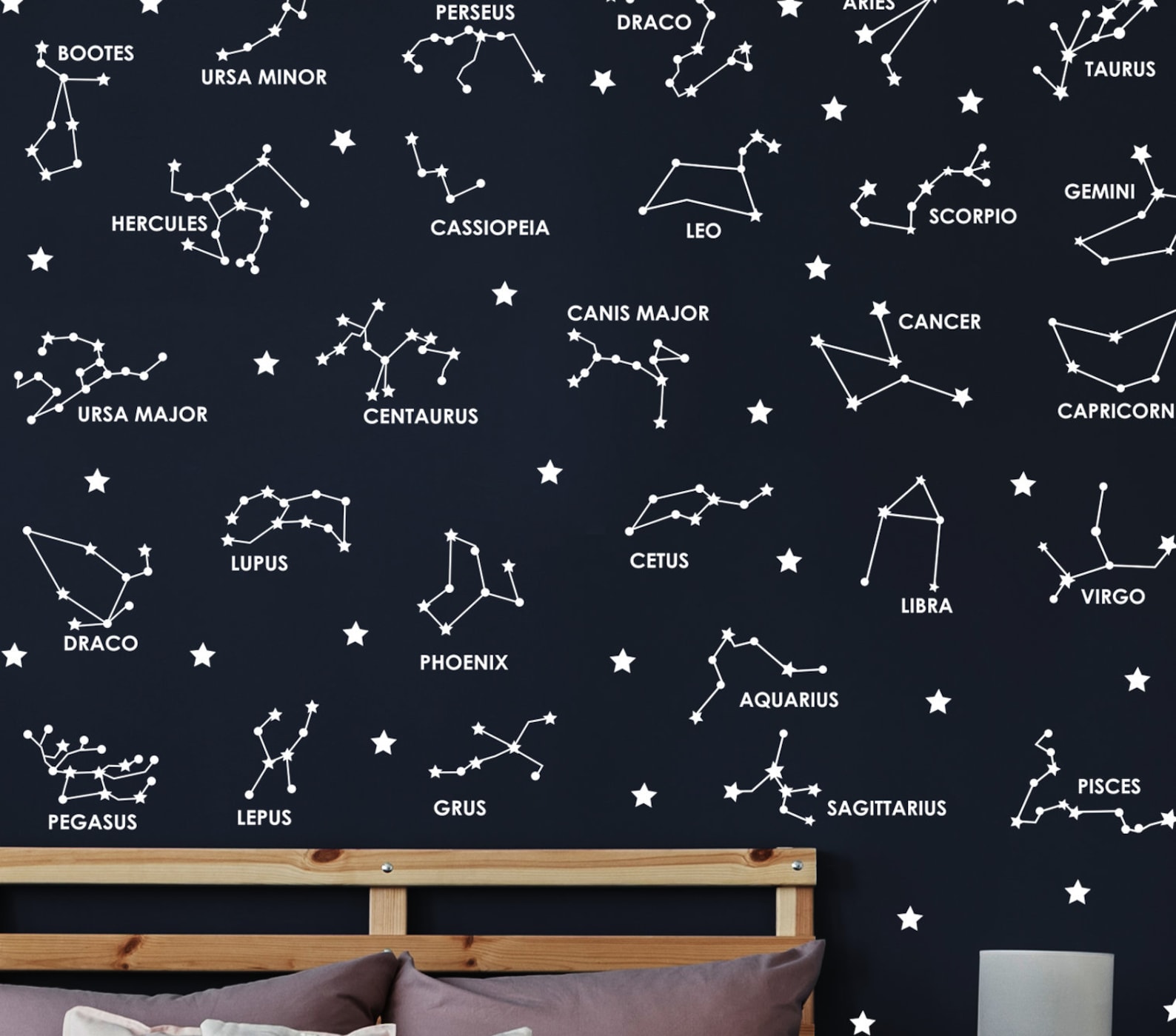 Zodiac Constellation Wall Decals Star Decals All Main - Etsy