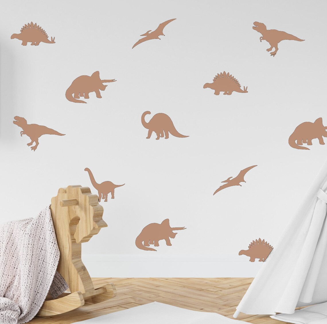 Dinosaur Wall Decal BOHO Dinosaurs Nursery Wall Decals Dino | Etsy