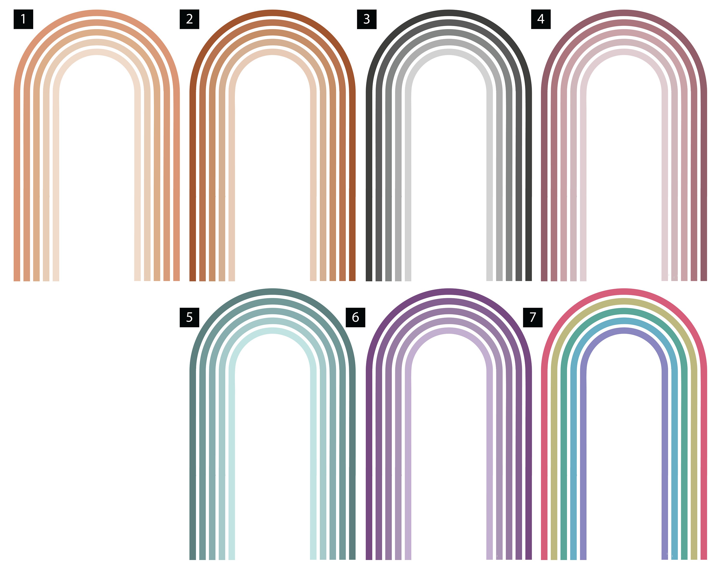 Arch Wall Decal Abstract Shape and Line Art Wall Sticker Mid - Etsy UK