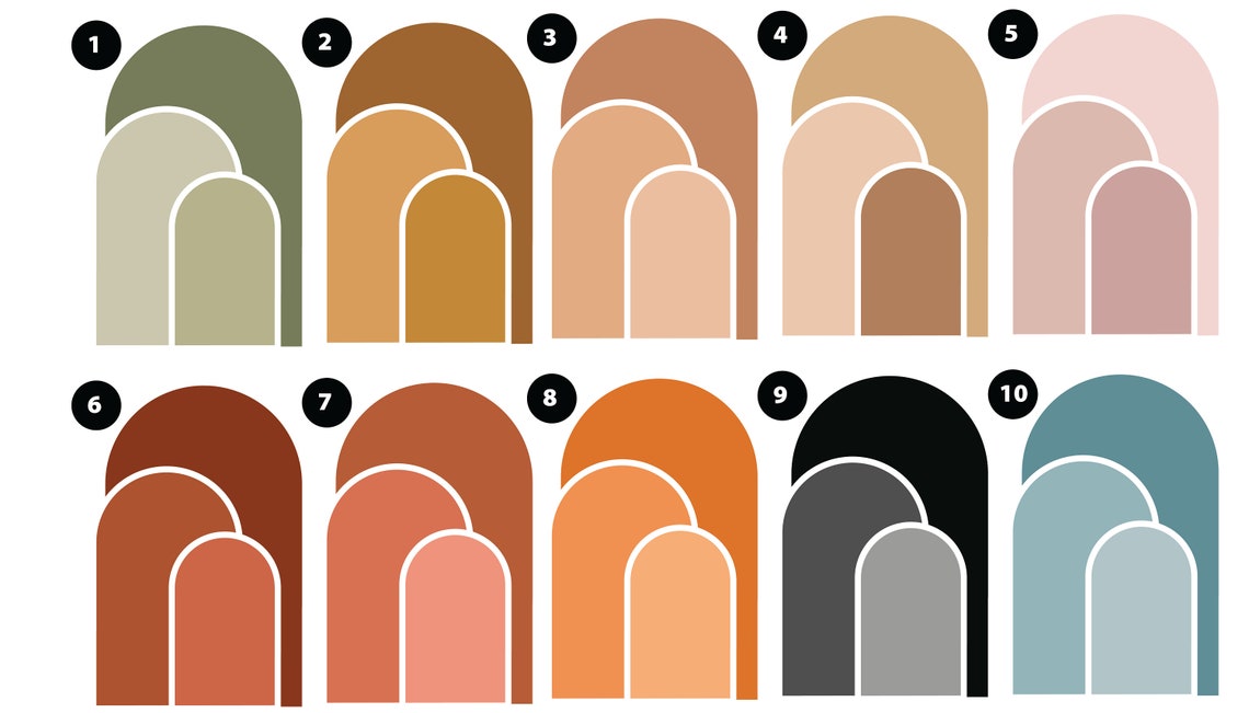 Color Block Wall Decal Arch Wall Sticker Arch Color Decal - Etsy