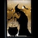 Witch Wall Decal, Witch Window Decal, Skeleton Wall Decal, Bat Wall ...