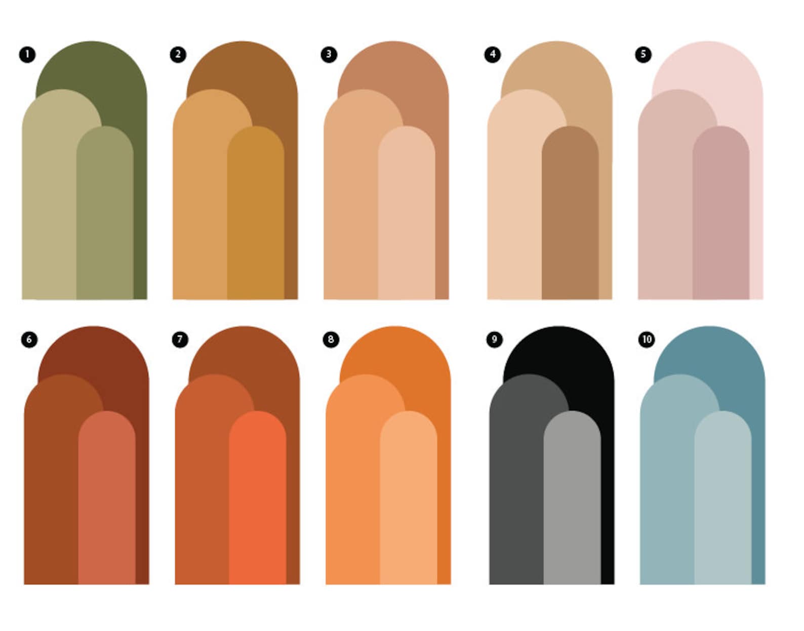 Color Block Wall Decal Arch Wall Sticker Arch Color Decal - Etsy