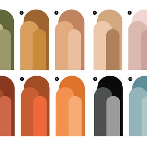 Color Block Wall Decal, Arch Wall Sticker, Arch Color Decal ,mid ...