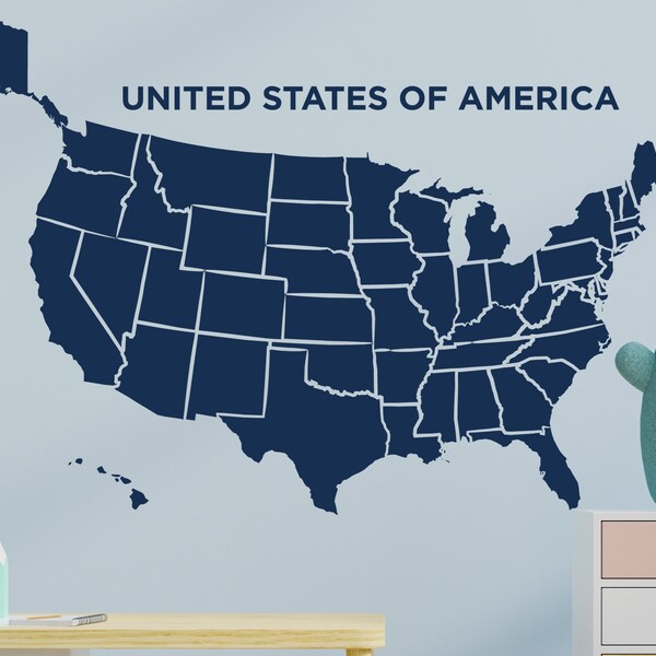 Map Wall Decal - Etsy