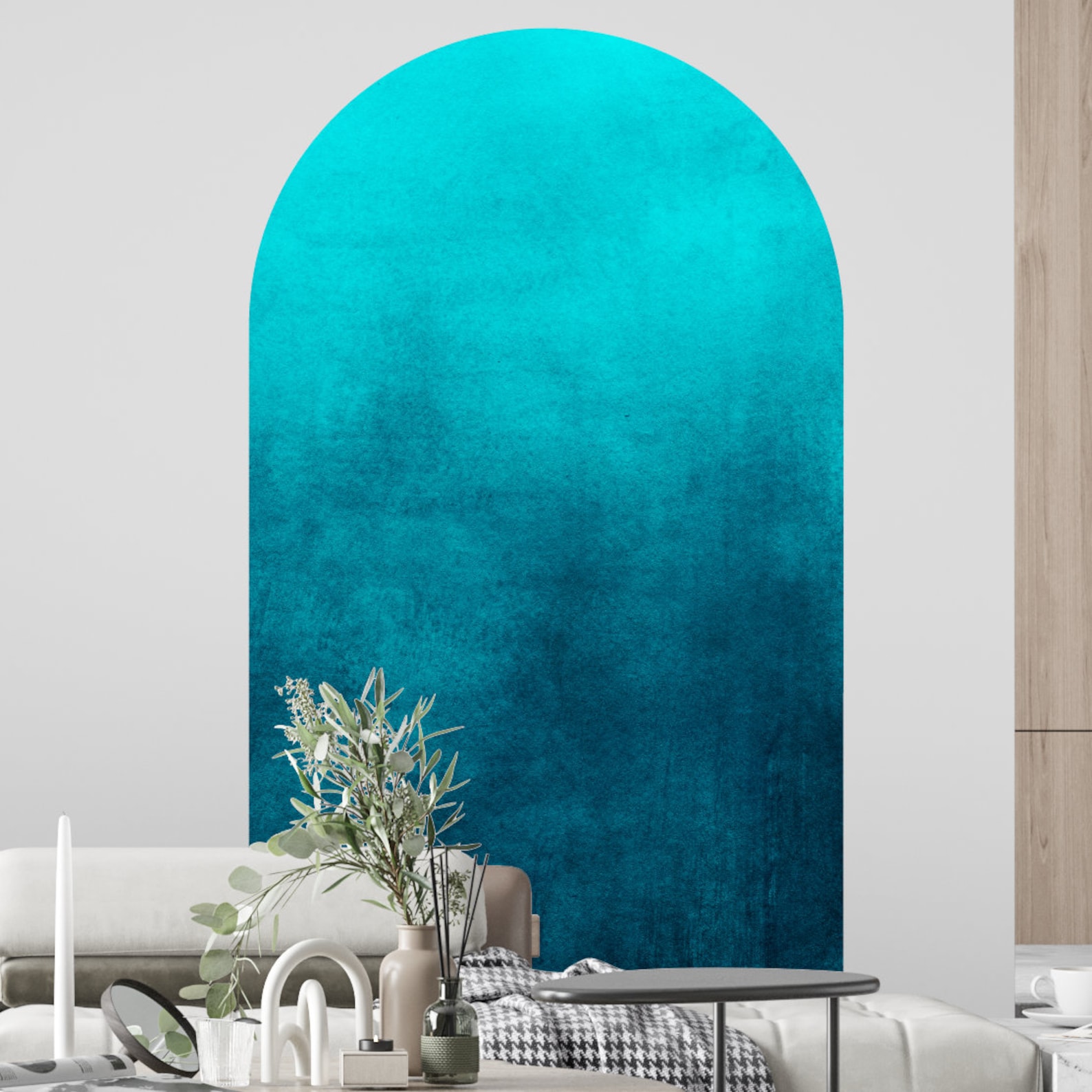 Arch Wall Decal Arch Wall Sticker Mid Century Modern | Etsy