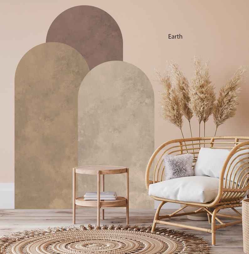 Pink Color Block Wall Decal Arch Wall Sticker Arch Color - Etsy