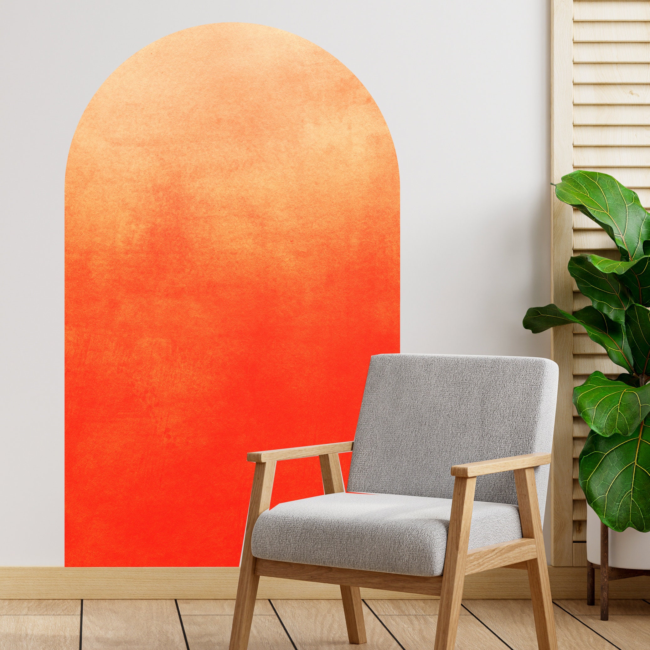 Arch Wall Decal Arch Wall Sticker Mid Century Modern | Etsy