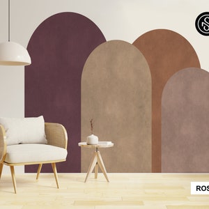 Teal Color Arches Blocks Wall Decal, 4 Teal Arch Wall Sticker, 4 Color ...