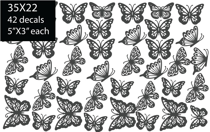 Butterfly Wall Decals Butterfly Decals Butterfly Wall | Etsy