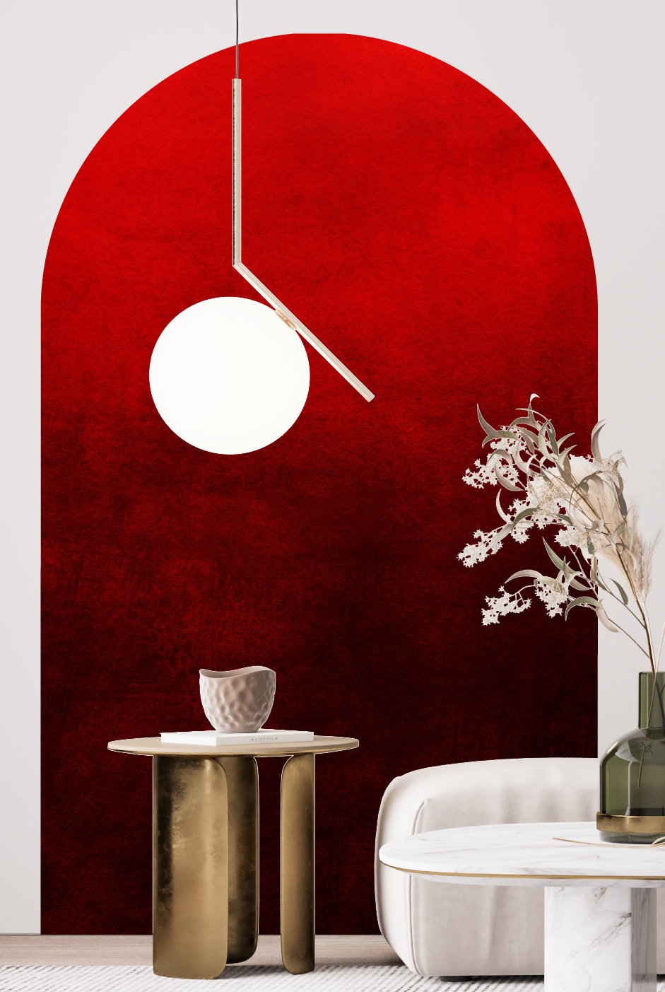 Arch Wall Decal Arch Wall Sticker Mid Century Modern | Etsy