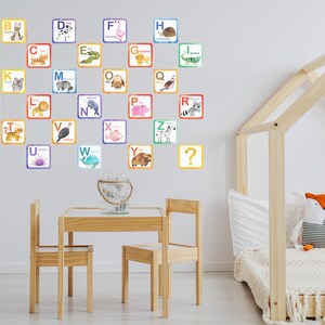 English Alphabet Wall Decal, Letters Wall Decals, Educational Wall ...