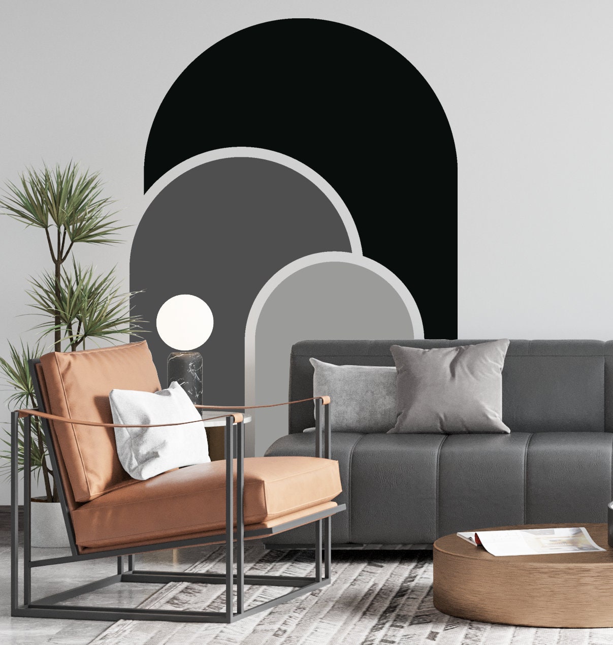 Color Block Wall Decal Arch Wall Sticker Arch Color Decal - Etsy