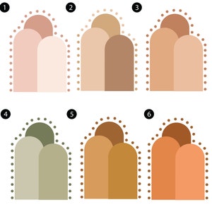 3 Arch Color Block Wall Decal, Nursery Wall Decals, Mid Century Modern ...