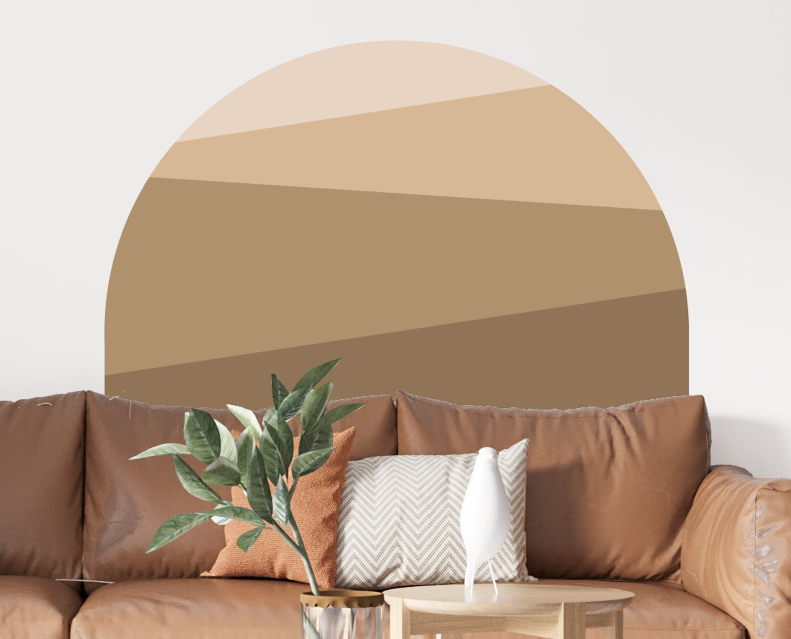 Arch Wall Decal Abstract Shape and Line Art Wall Sticker Mid - Etsy