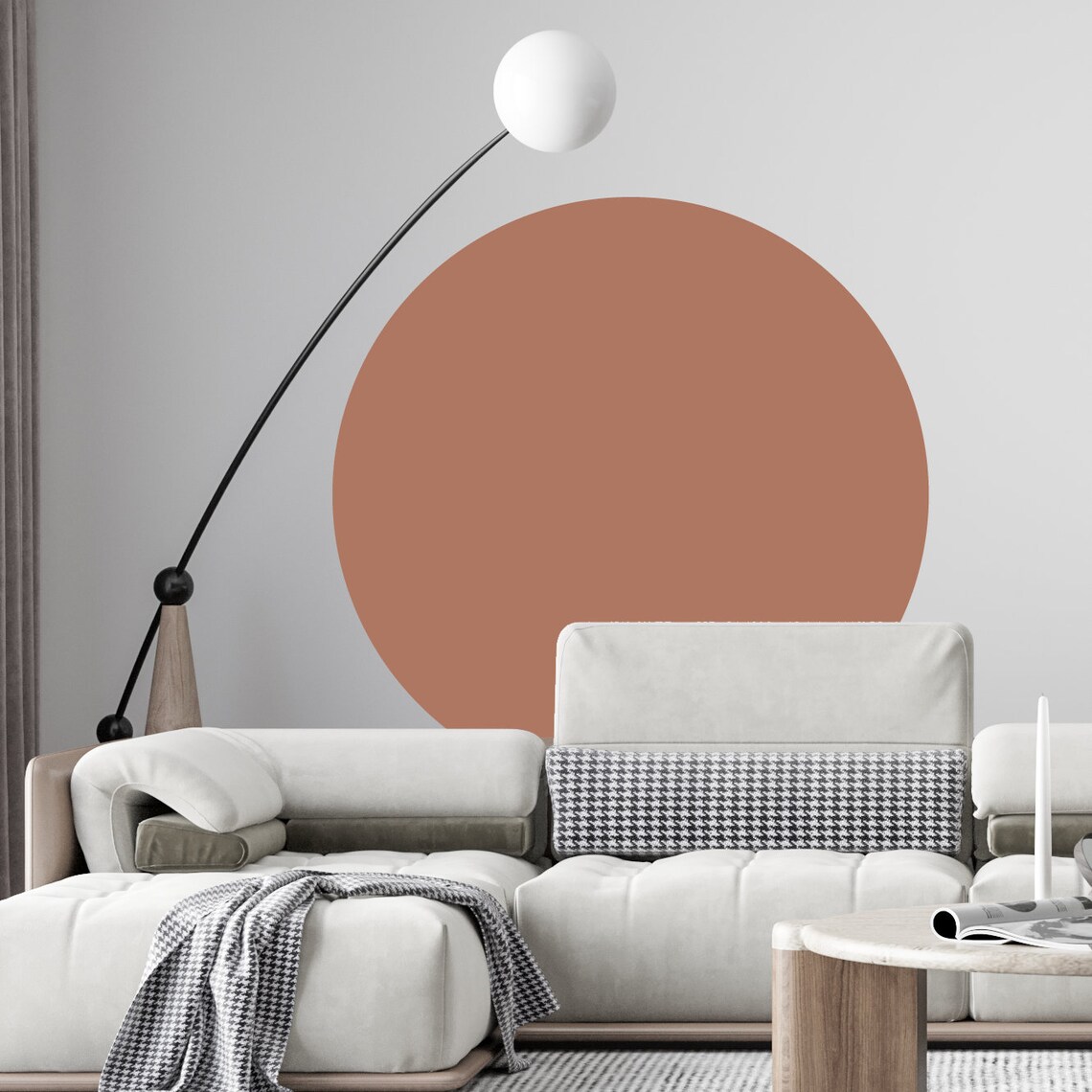 Modern Circle Wall Decal, Color Circle Wall Sticker. Boho Wallpapers ...
