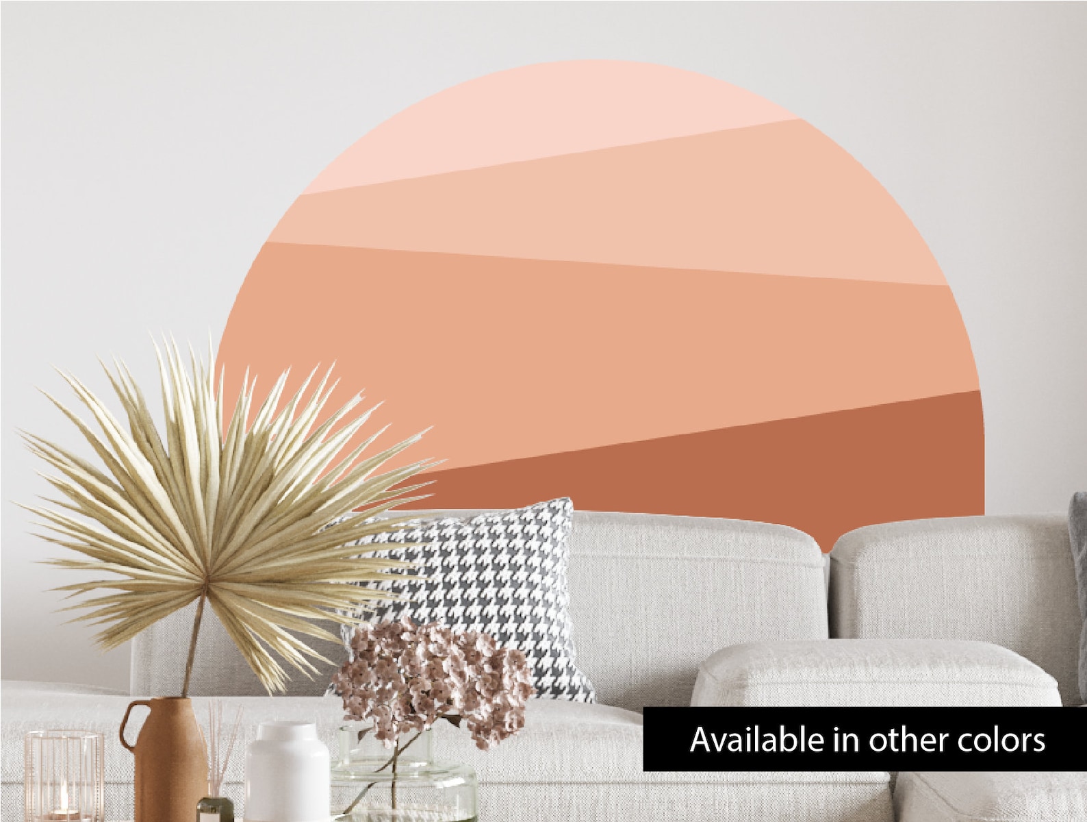 Arch Wall Decal Abstract Shape and Line Art Wall Sticker Mid - Etsy