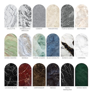 Modern Green Quartz Arch Headboard Wall Decal, Verde Natural Stone Boho ...