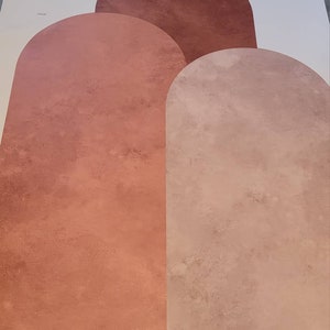 Pink Color Block Wall Decal, Arch Wall Sticker, Arch Color Decal ,mid ...