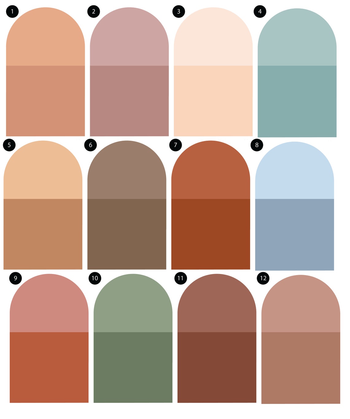 Color Block Wall Decal Two Tone Color Block Arch Wall - Etsy