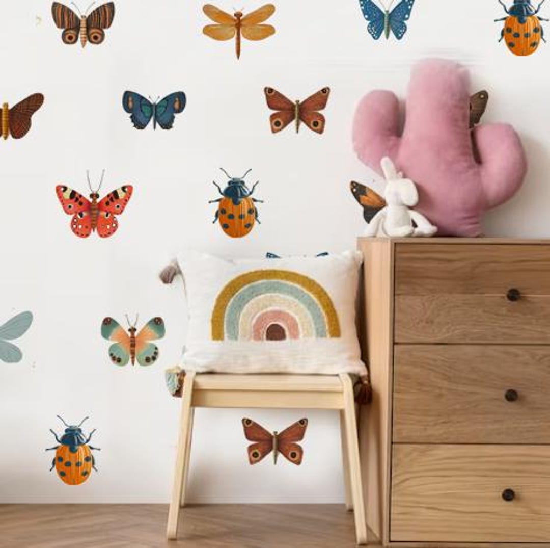 Bug Wall Decals - Insect Wall Art, Nursery Decor, Kids Room Decal ...