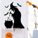 Witch Wall Decal, Witch Window Decal, Skeleton Wall Decal, Bat Wall ...