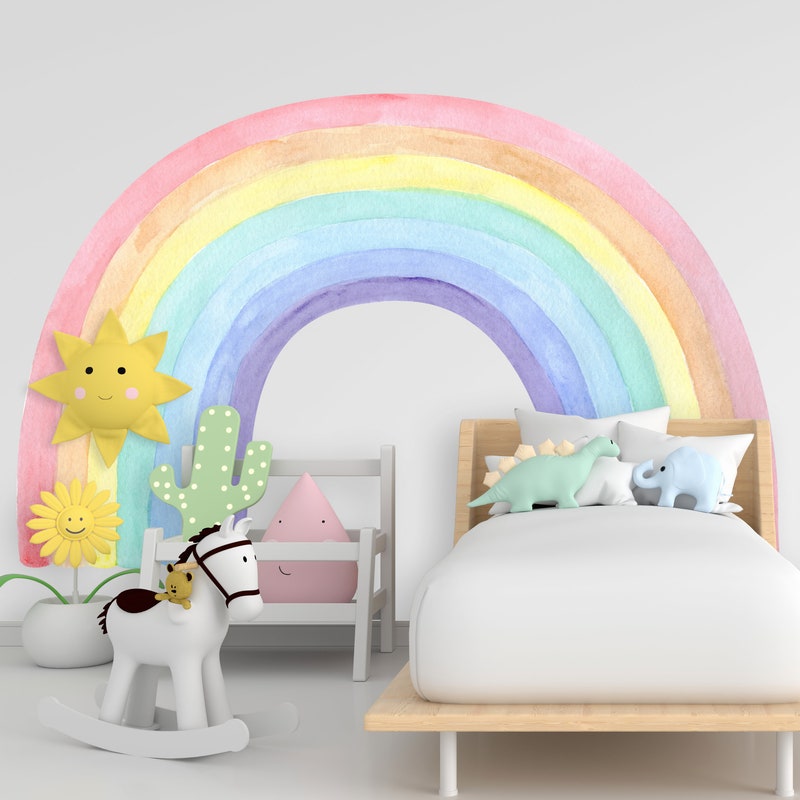 Pastel Rainbow Wall Decal - Etsy
