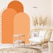 3 Peach Color Block Wall Decal With Dots 3 Arch Wall Sticker - Etsy