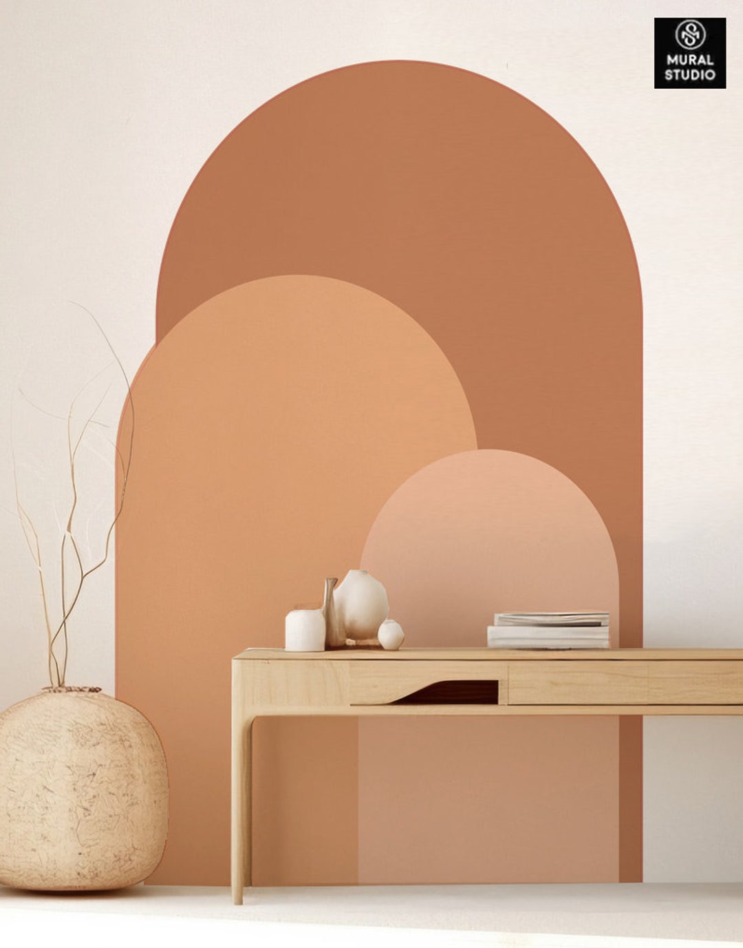 Arch Wall Decal, Color Block Wall Decal, Headboard Decal, Boho ...