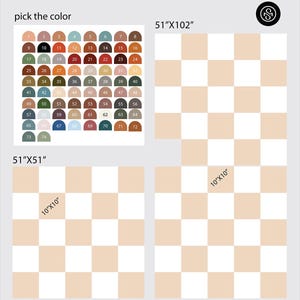 Black Checker Wall Decals, Checkered Wall, Checked Pattern Stickers ...