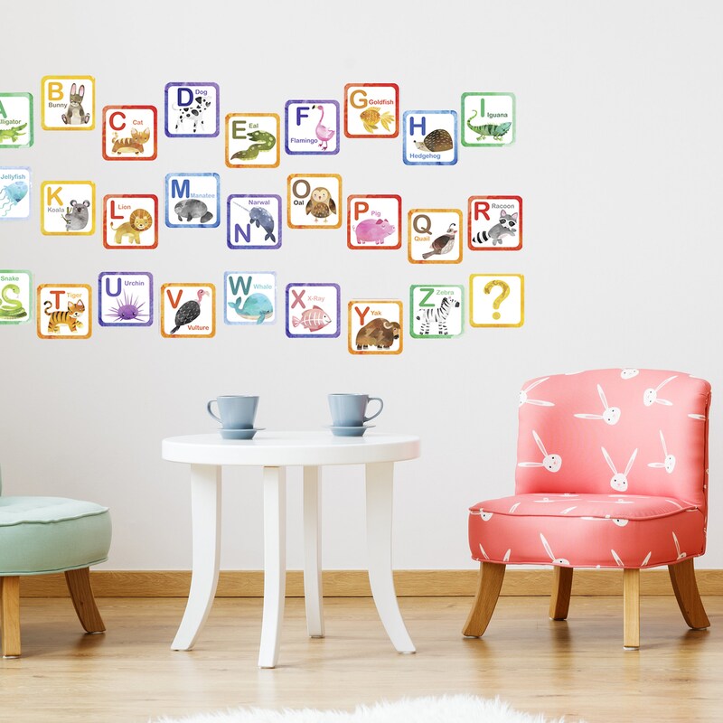Alphabet Wall Decals - Etsy