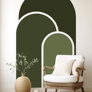 Blue Teal Arch Wall Art Decal, Headboard Decal, Headboard Wall Sticker ...