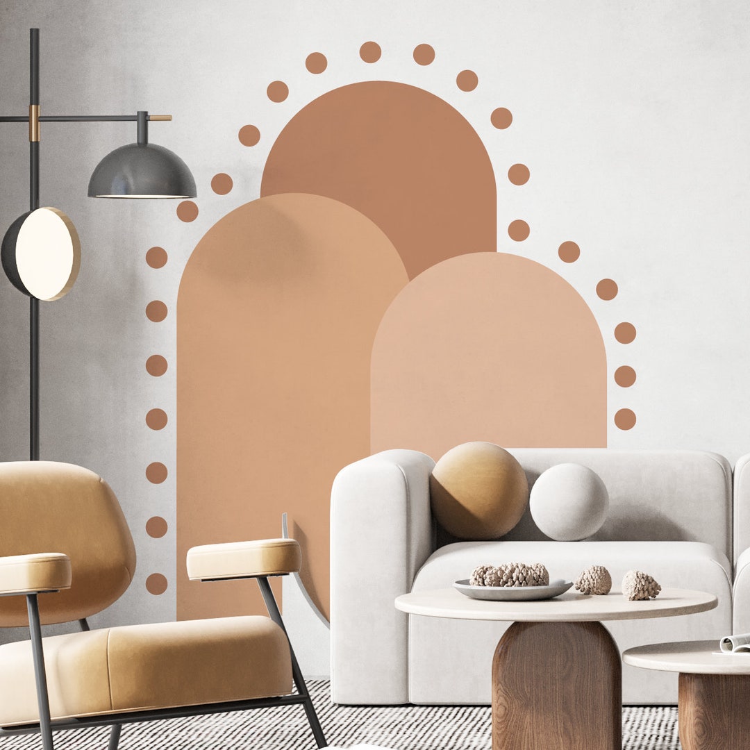 3 Arch Color Block Wall Art Decal, Modern Nursery Wall Decals, Mid ...
