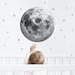 Moon Wall Decal, Full Moon Sticker, Large Moon, Stars Set, Mural Space ...