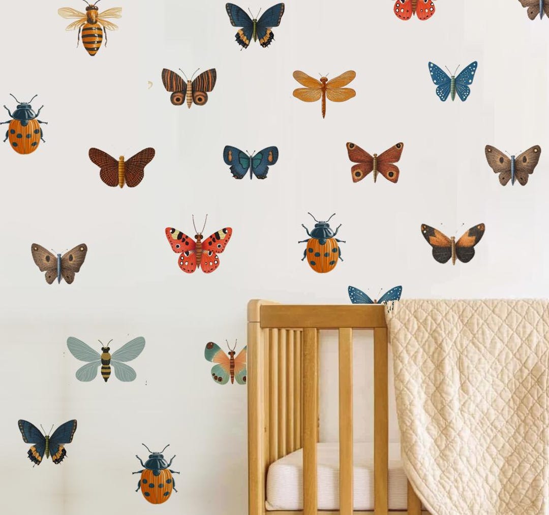 Bug Wall Decals - Insect Wall Art, Nursery Decor, Kids Room Decal ...