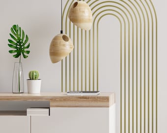 Rainbow Arch Mid Century Modern Boho Arch Wall Decals Modern - Etsy
