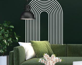 Rainbow Arch Mid Century Modern Boho Arch Wall Decals Modern - Etsy