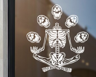 Skeleton Wall Decal Bat Wall Decal Halloween Wall Decals - Etsy