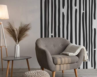 Minimalist Line Wall Decals Modern Wall Stickers, Boho Nursery Decor ...