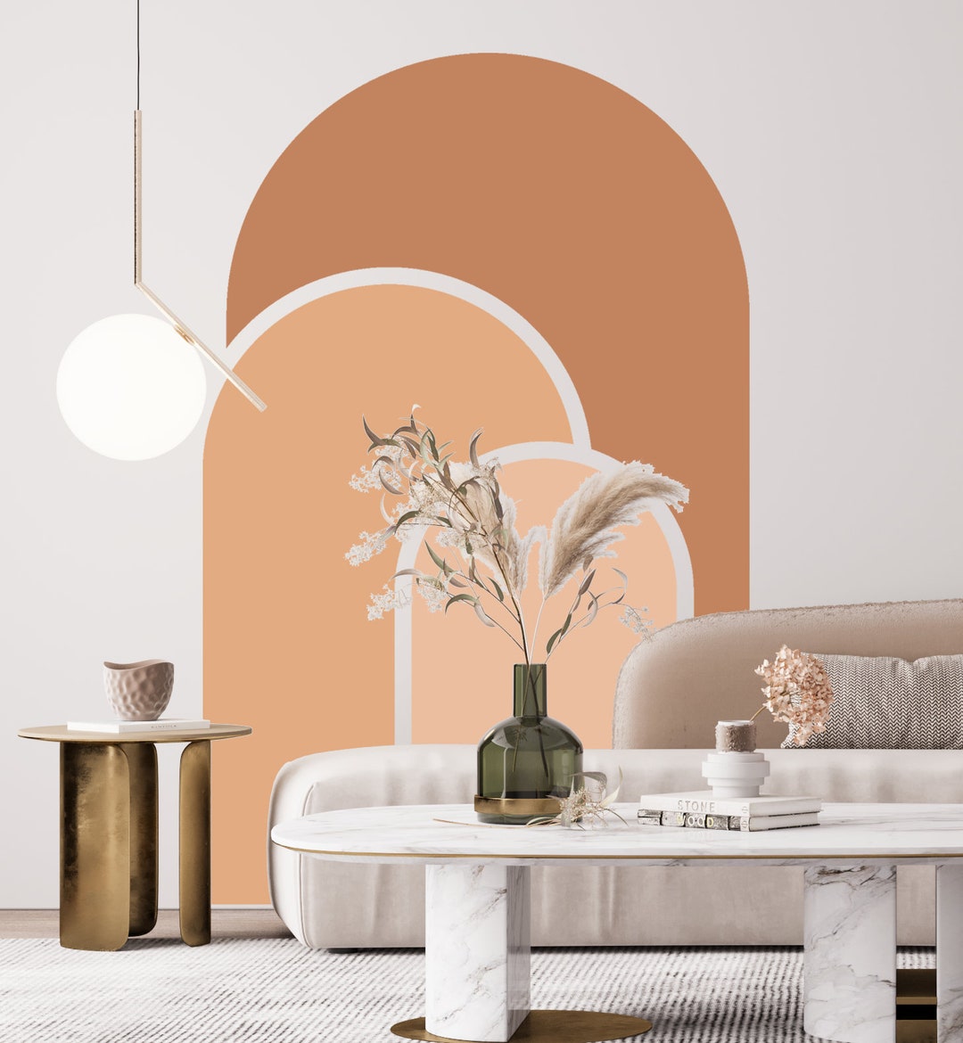 Color Block Wall Decal, Nursery Wall Decal Arch Wall Decal Sticker, Mid ...