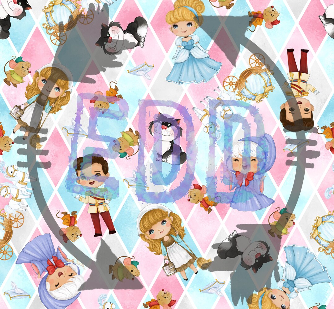 Cinderella - Seamless Pattern - Paper - Fabric Design - Planner ...