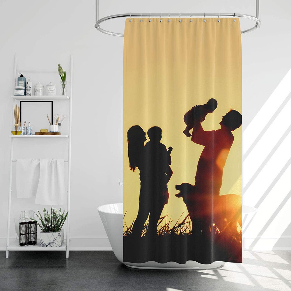 Custom Photo Shower Curtain Personalized Shower Curtain With Etsy